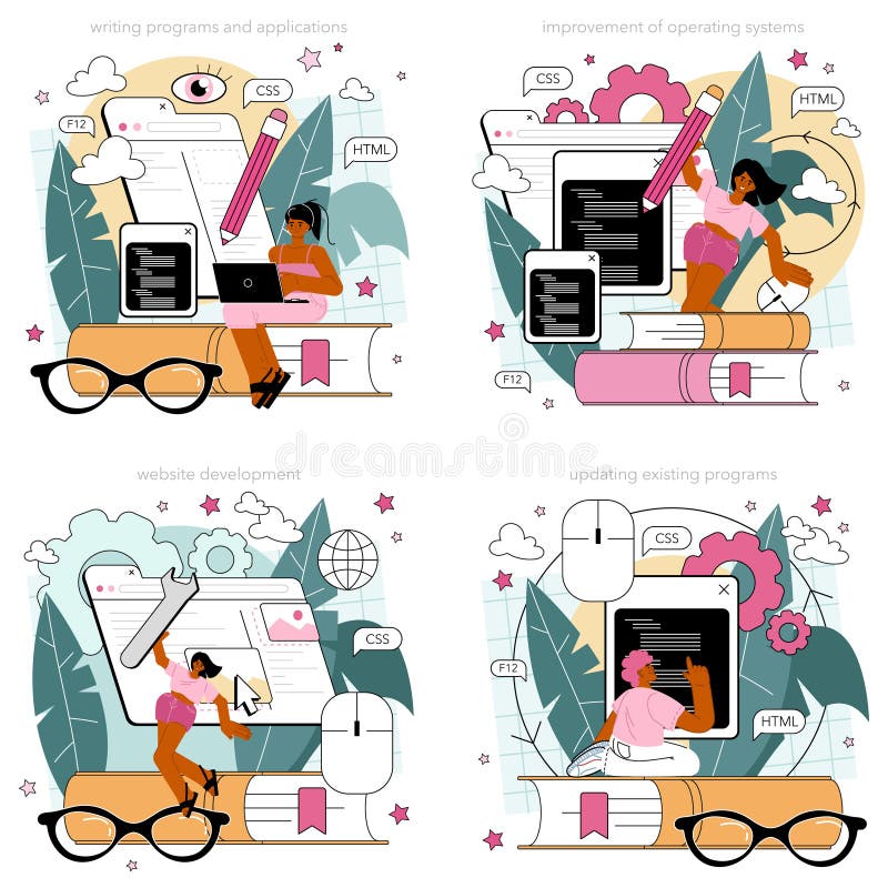 Programming Concept Set. Idea of Coding, Testing and Writing Program ... Programming Concept Set. Idea of Coding, Testing and Writing Program ...