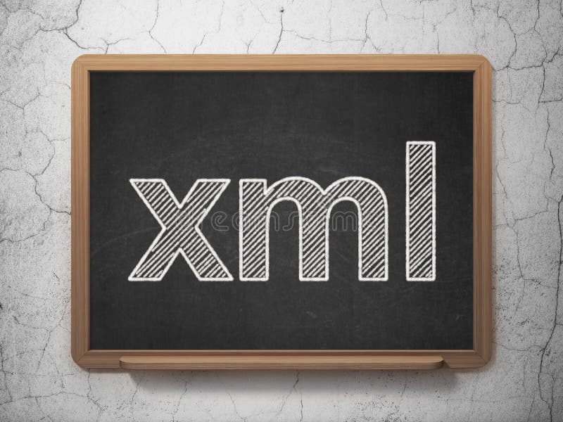 Programming Concept: Xml on Chalkboard Background Stock Illustration ...