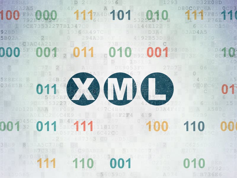 Programming Concept: Xml on Digital Data Paper Background Stock ...