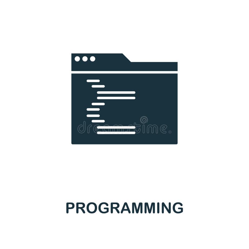 Programming Creative Icon. Simple Element Illustration. Programming ...