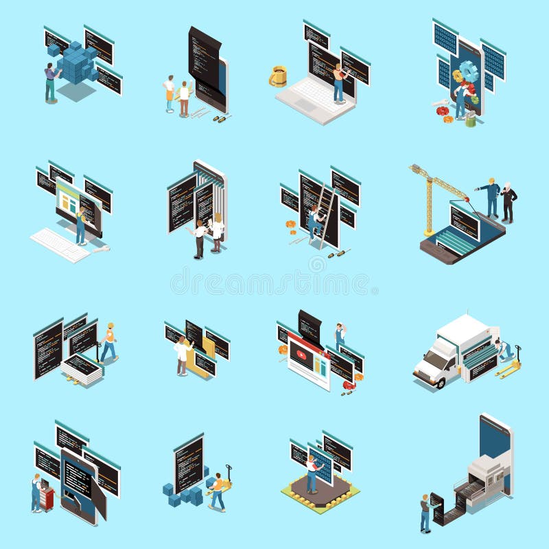 Set of 40 Web Development Web Icons in Line Style. Marketing, Analytics ...