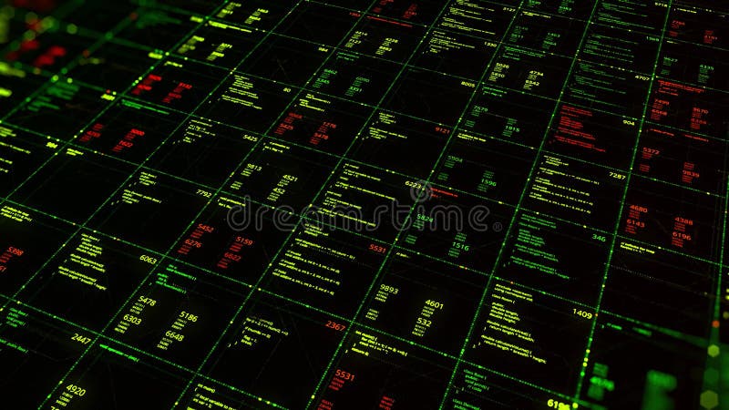 Hacking Code Animation on Lack Abstract Computer Monitor. Animation. Cyber Crime and Modern ...