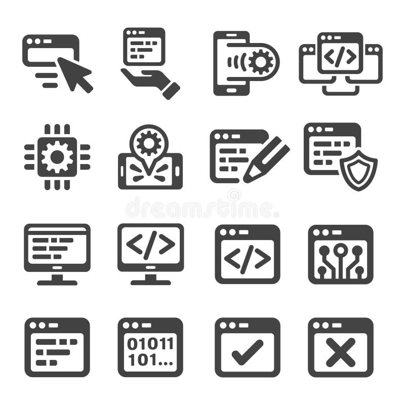 Knowledge icon set stock vector. Illustration of cognition - 136581001