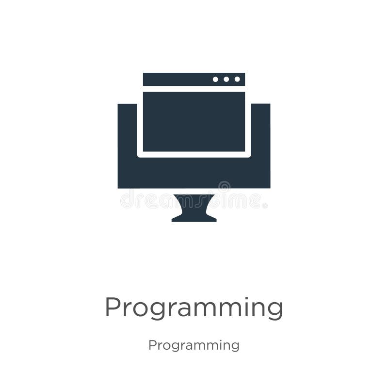 Programming Icon Vector Trendy Flat Programming Icon From Programming Collection Isolated On