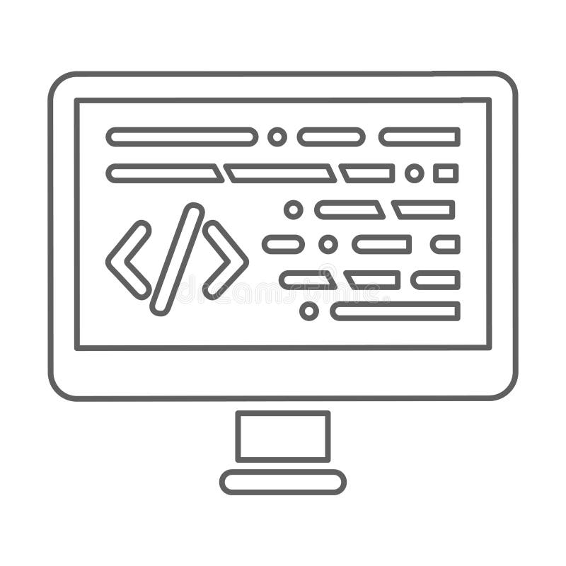 Web Programming Outline Icons Collection Web Programming Html Css Javascript Ajax Xml