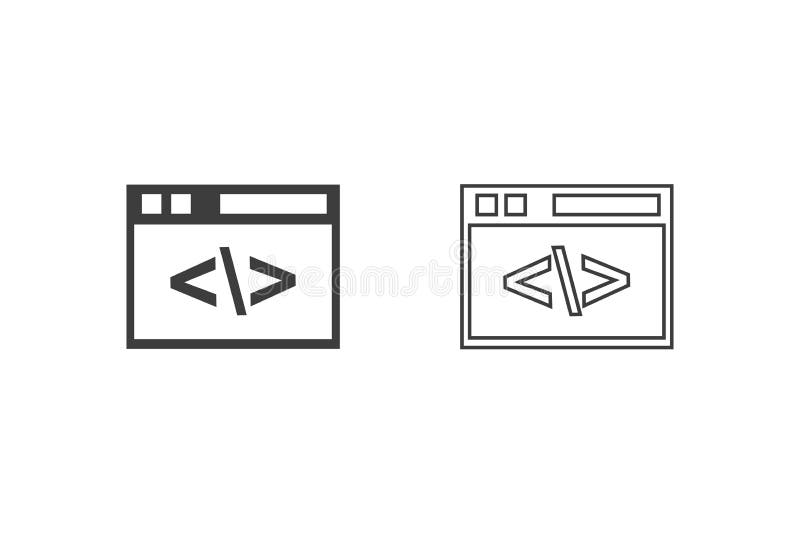 Programming Icons Flat Design or Programming Icons. 2 Style of ...