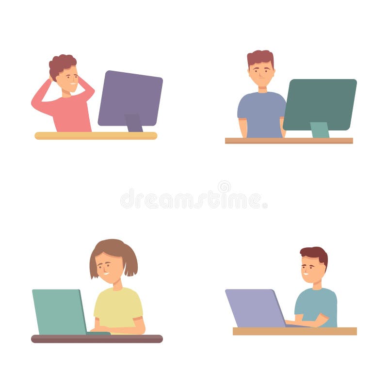 Programming Icons Set Cartoon Vector. Software Development Team Stock ... Programming Icons Set Cartoon Vector. Software Development Team Stock ...