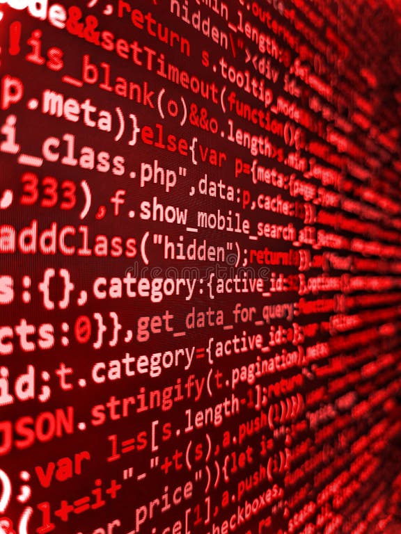 Programming of Internet Website. Developing Programming Binary Code ...