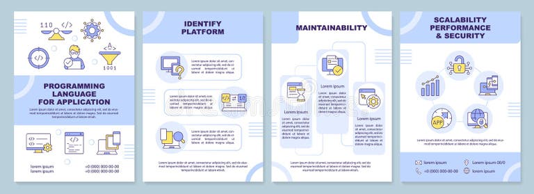 Programming Language for Application Brochure Template Stock ...