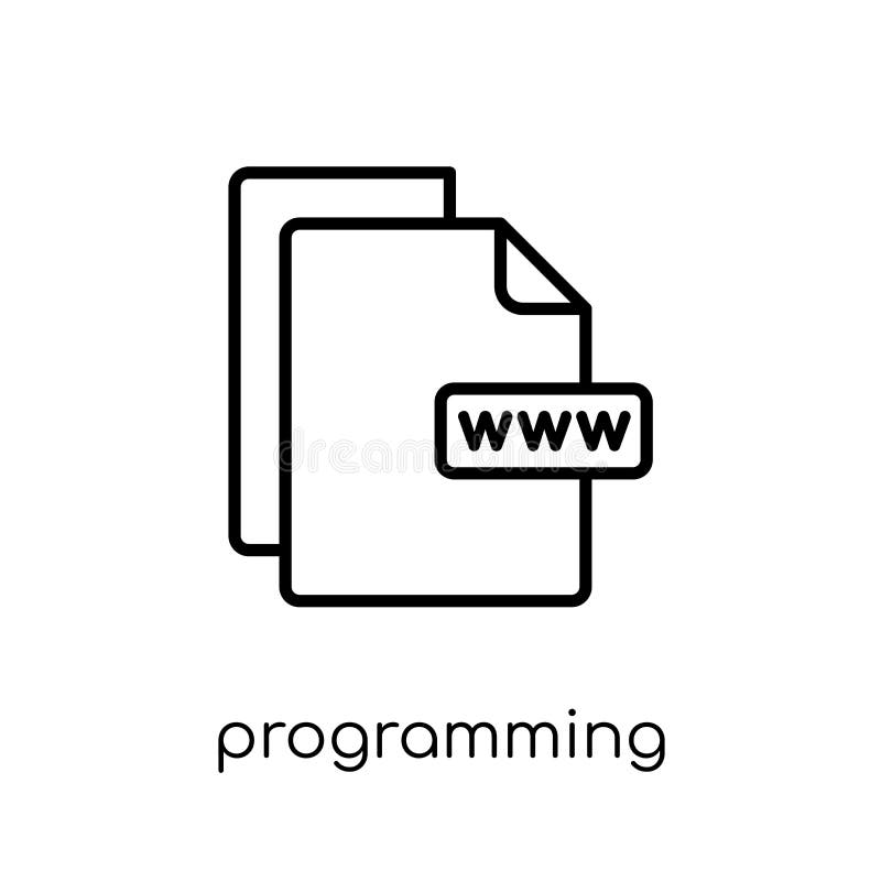 Programming Language Icon. Trendy Modern Flat Linear Vector Programming ... Programming Language Icon. Trendy Modern Flat Linear Vector Programming ...