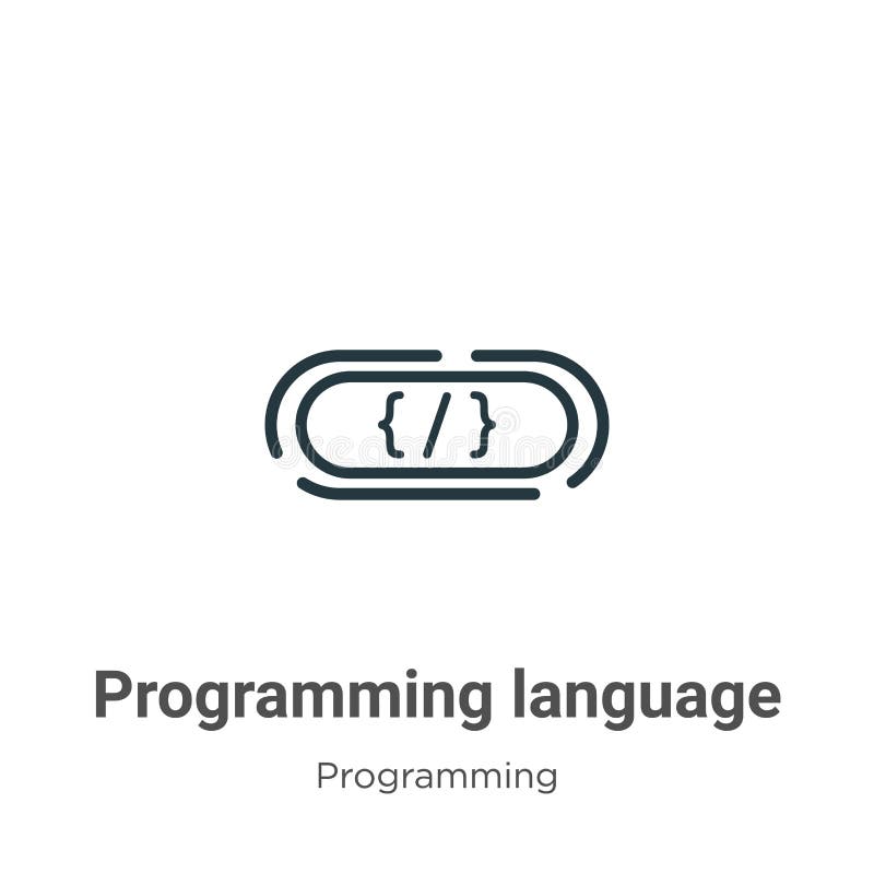 Programming Outline Vector Icon Thin Line Black Programming Icon Flat Vector Simple Element