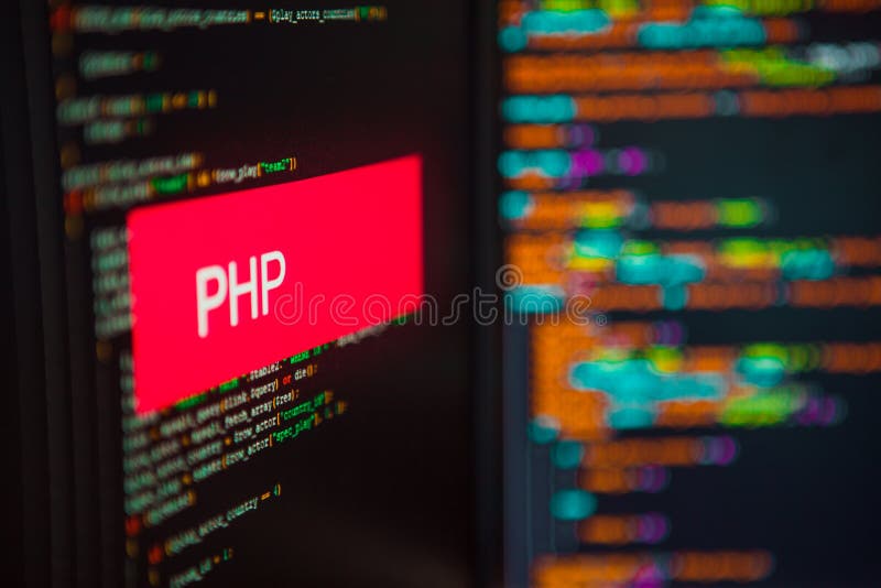 Programming Language, PHP Inscription on the Background of Computer Code. Stock Photo - Image of ...