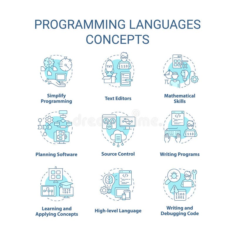 Programming Languages Pack Stock Illustrations – 50 Programming Languages Pack Stock ...