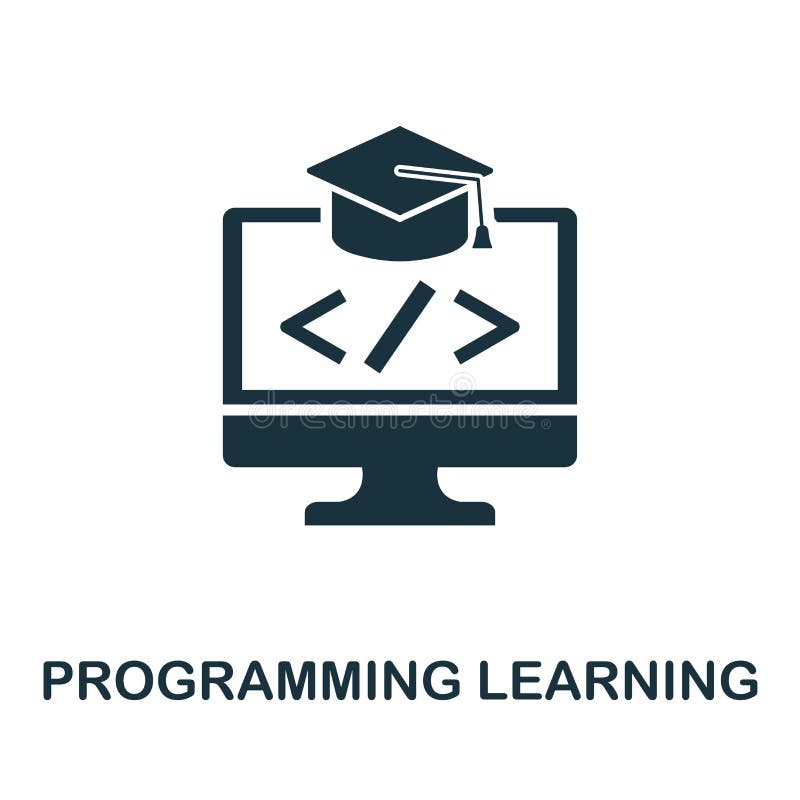 Programming Learning Icon. Creative Element Design from Programmer Icons Collection Stock Vector ...
