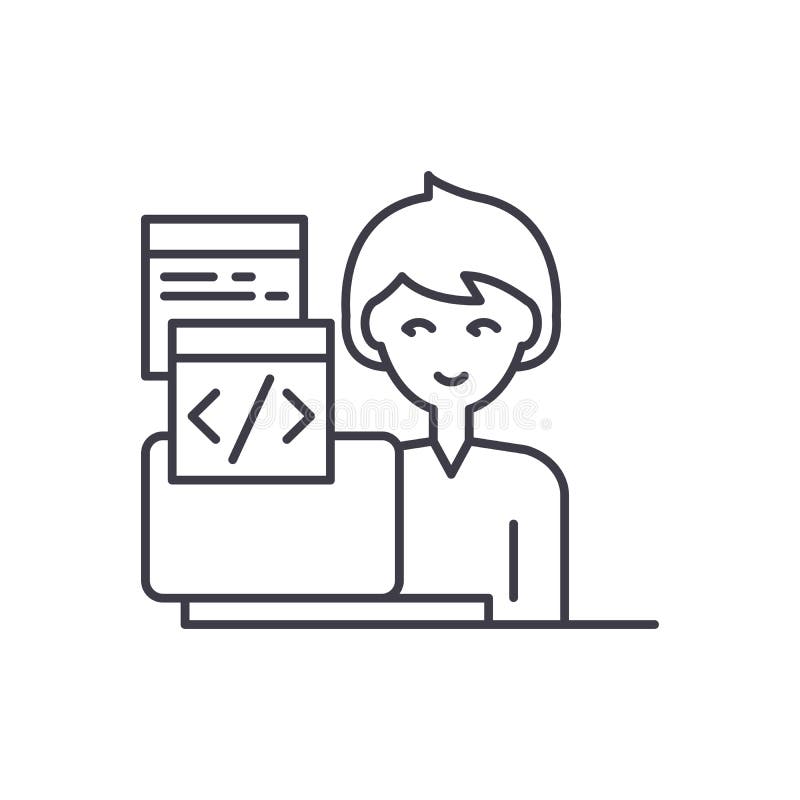 Programming Linear Icon Concept. Programming Line Vector Sign, Symbol ... Programming Linear Icon Concept. Programming Line Vector Sign, Symbol ...