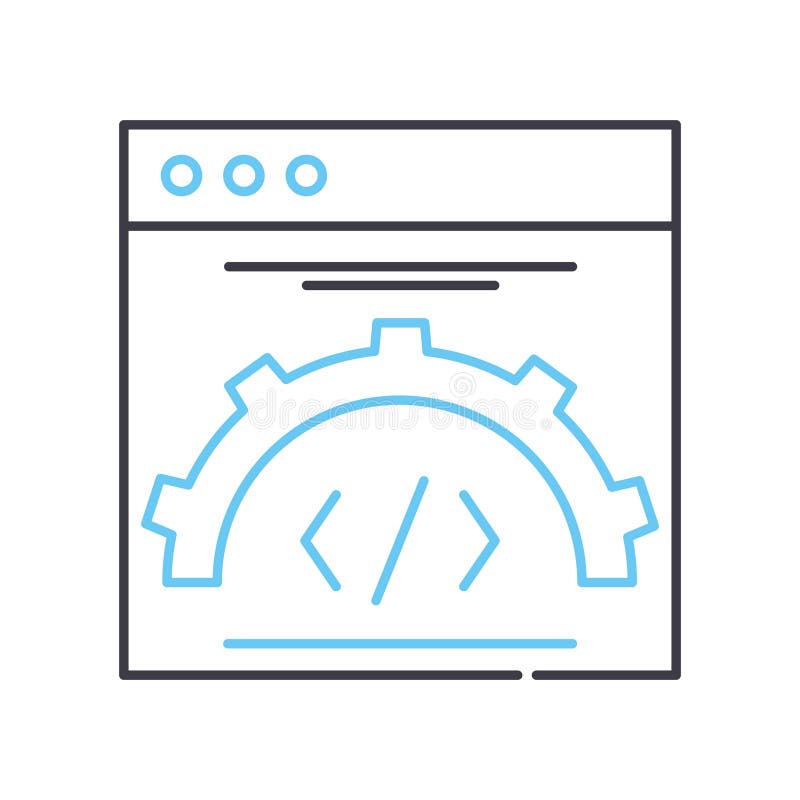 Programming Line Icon, Outline Symbol, Vector Illustration, Concept ... Programming Line Icon, Outline Symbol, Vector Illustration, Concept ...