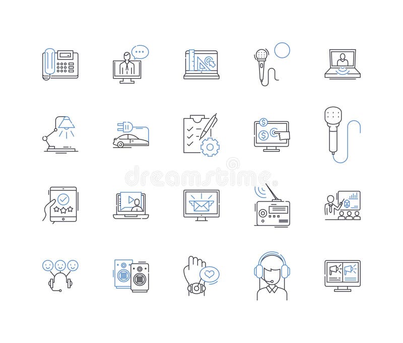Programming Line Icons Collection Code Syntax Debugging Algorithm Logic Compilation
