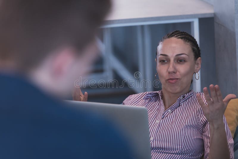 Programming. Man Working on Computer in it Office, Sitting at Desk ...