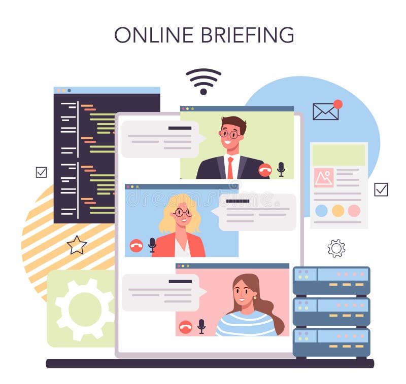 Programming Online Service Or Platform Idea Of Working Stock Illustration Illustration Of