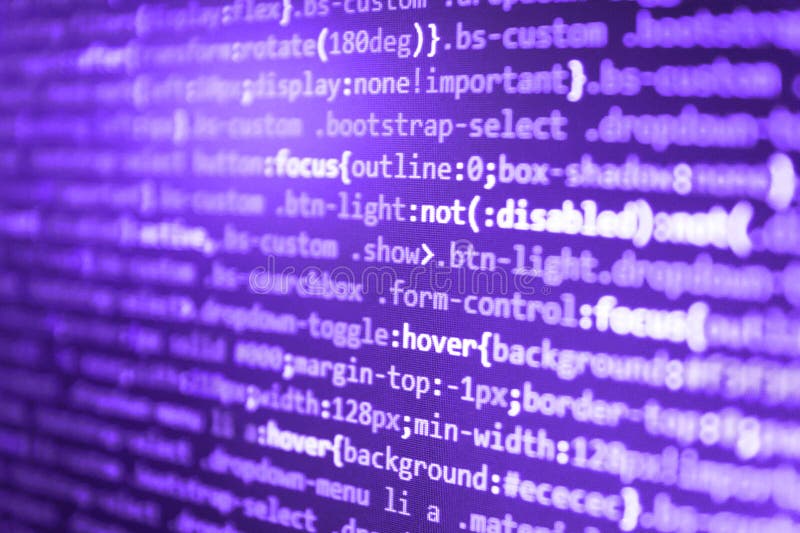 Programming Preventing Hacks Stock Photo - Image of information, language: 125850538