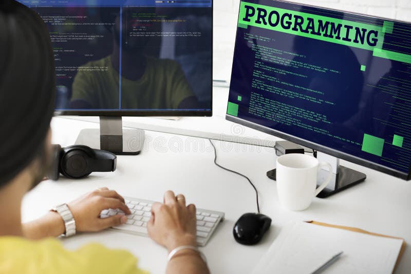 Programming Scheduling Digital Application Code Concept Stock Image