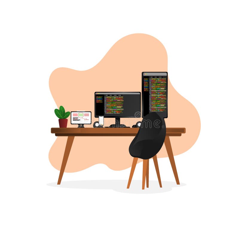 Programming Setup Flat Vector AD238 Stock Vector - Illustration of ...