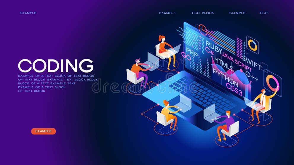 PROGRAMMING SKILLS Concept Banner Stock Vector - Illustration of ...