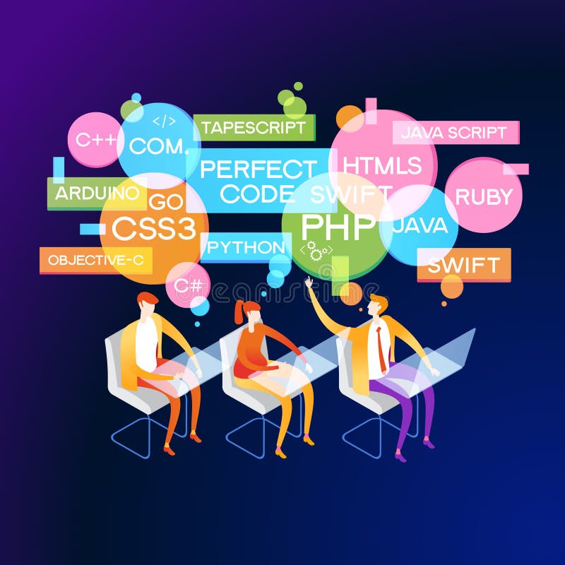 Programming Skills Concept Banner Stock Vector Illustration Of
