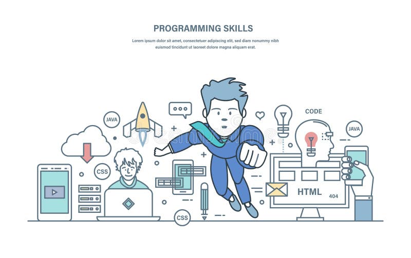 Programming Skills Stock Illustrations – 394 Programming Skills Stock ...