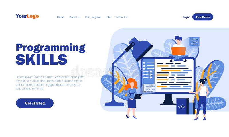 Programming Banner, Coding, Best Programming Languages, Flat ...