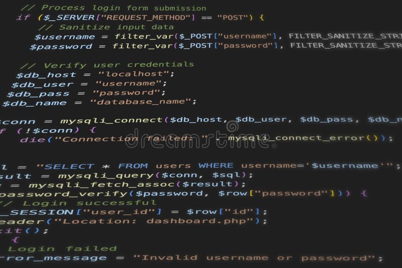 Software Source Code Programming Code Programming Code On Computer Screen Developer Working