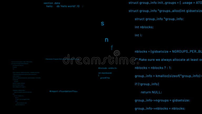 Programming Source Code Abstract Background Stock Illustration ...