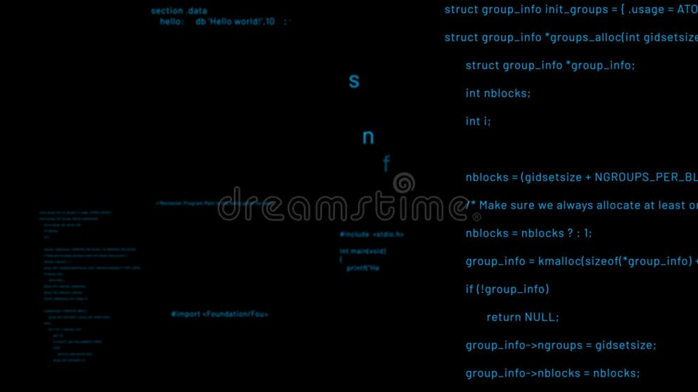 Programming Source Code Abstract Background Stock Illustration