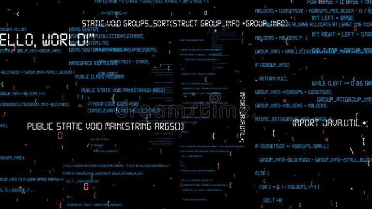 Programming Source Code Abstract Background Stock Illustration - Illustration of programming ...