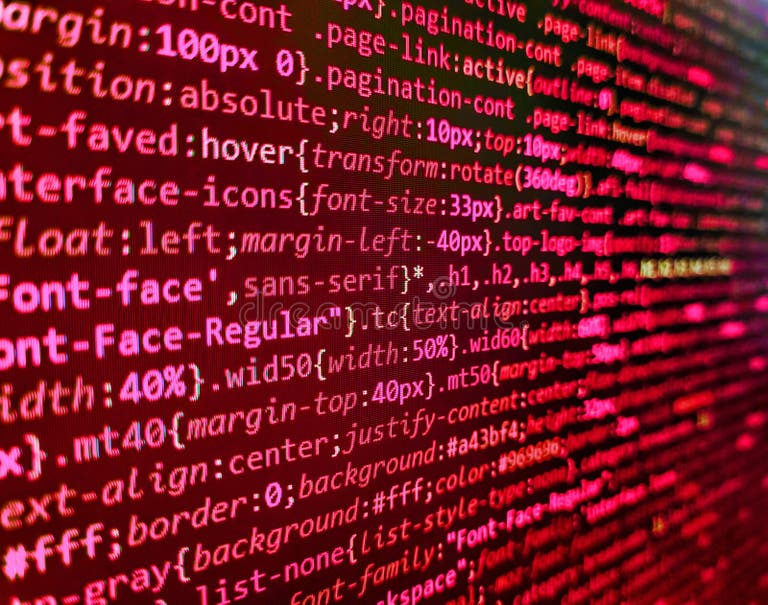 Programming Source Code Abstract Screen of Software Developer. Big Data Concepts Working in ...