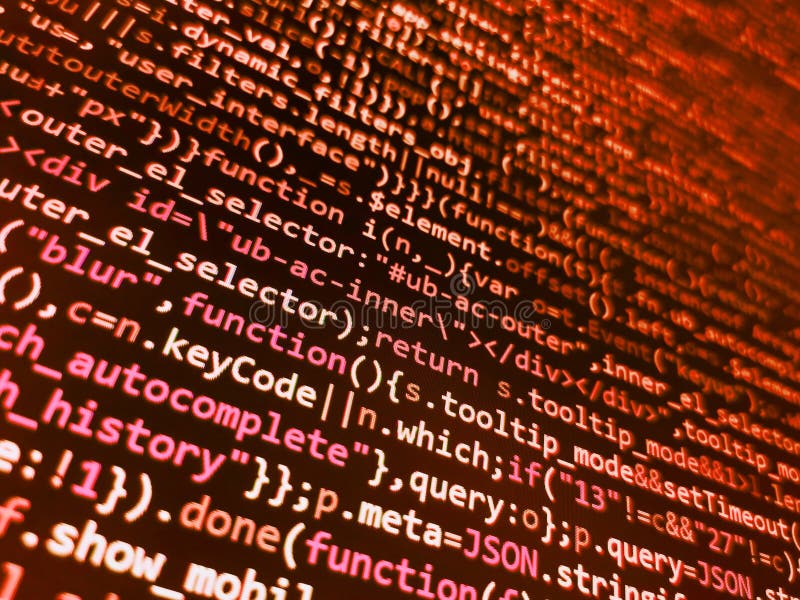 Programming Source Code Abstract Screen Of Software Developer Javascript Functions Variables