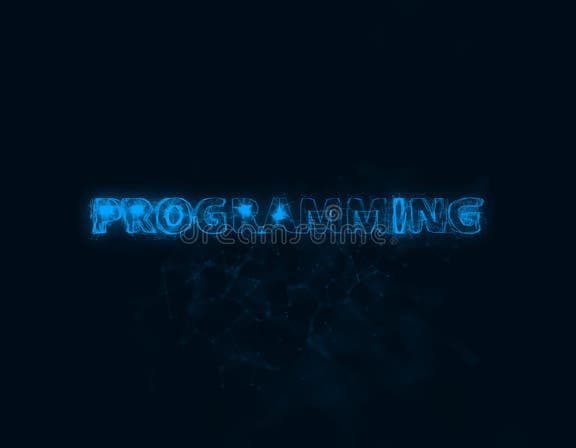 Programming Title with Plexus Effect. Connected Lines with Dots Stock ...