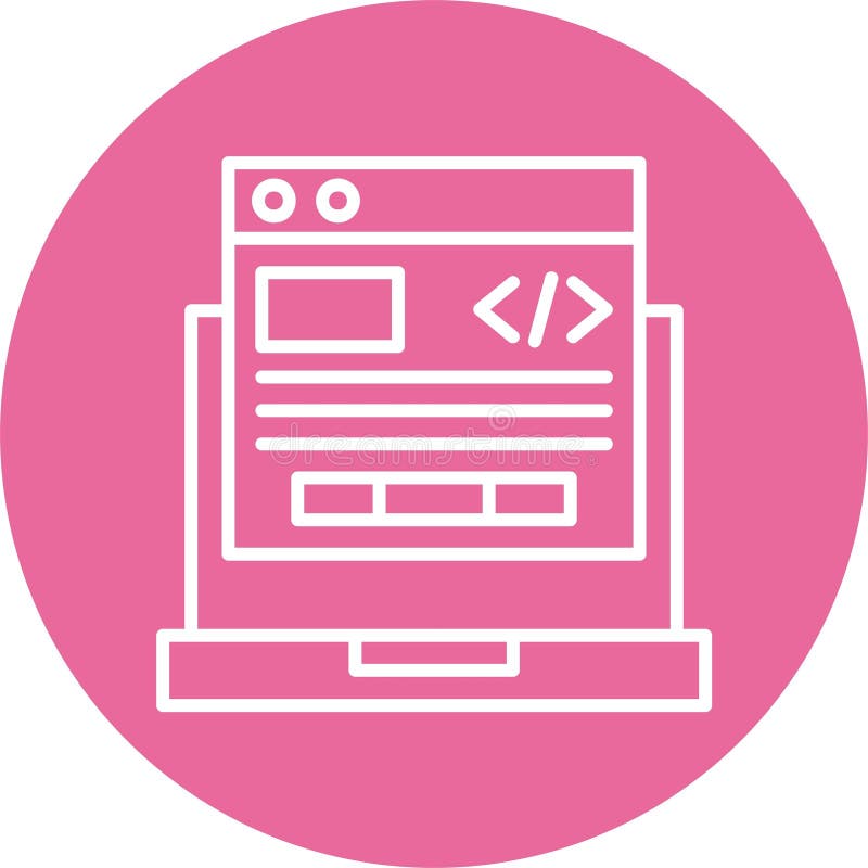 Programming Vector Infographic in Minimal Outline Style Stock ...