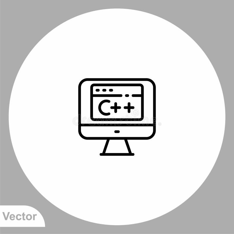Programming Vector Icon Sign Symbol Stock Vector - Illustration of ...