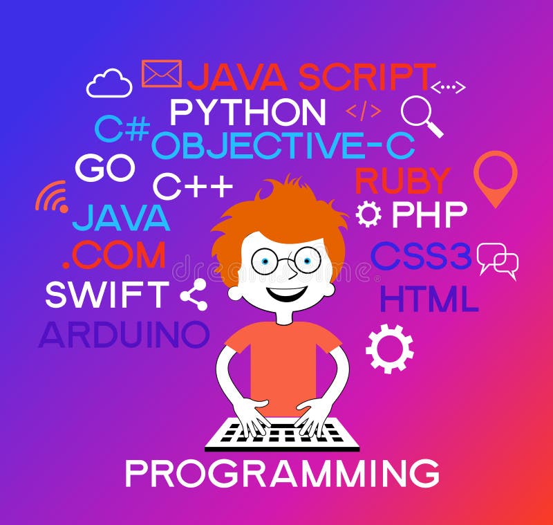 Programming web banner stock vector. Illustration of coding - 126098874