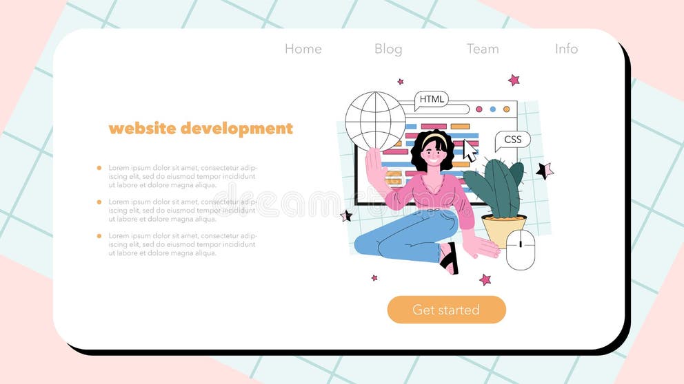 Programming Web Banner Or Landing Page Idea Of Coding Testing Stock Vector Illustration Of