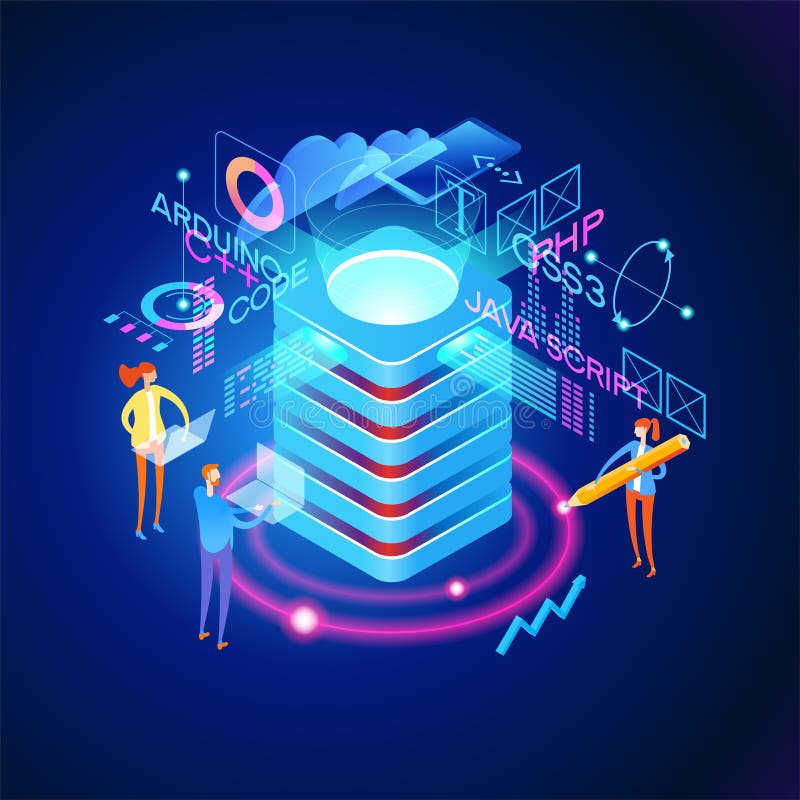 Programming web banner stock vector. Illustration of network - 164823124