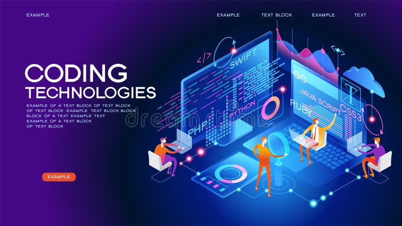 Programming web banner stock vector. Illustration of presentation ... Programming web banner stock vector. Illustration of presentation ...