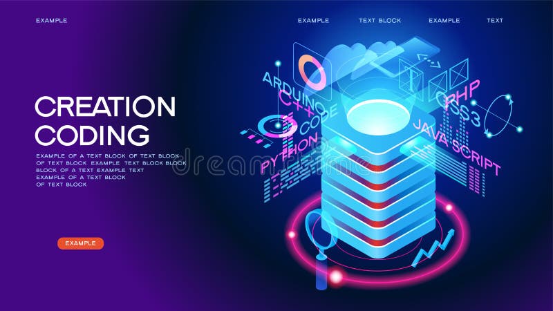 Programming web banner stock vector. Illustration of online - 157259357