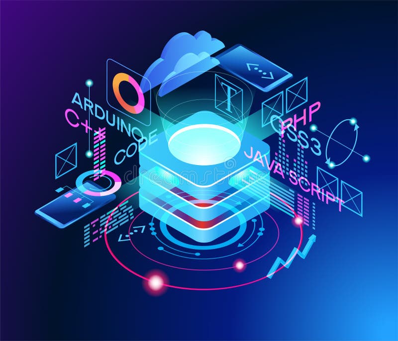 Programming web banner stock vector. Illustration of network - 164823124