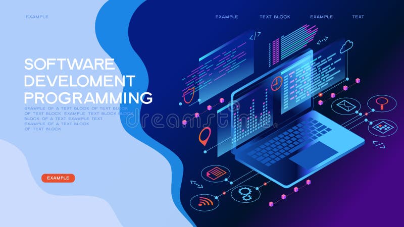 Programming web banner stock vector. Illustration of computing - 157259196