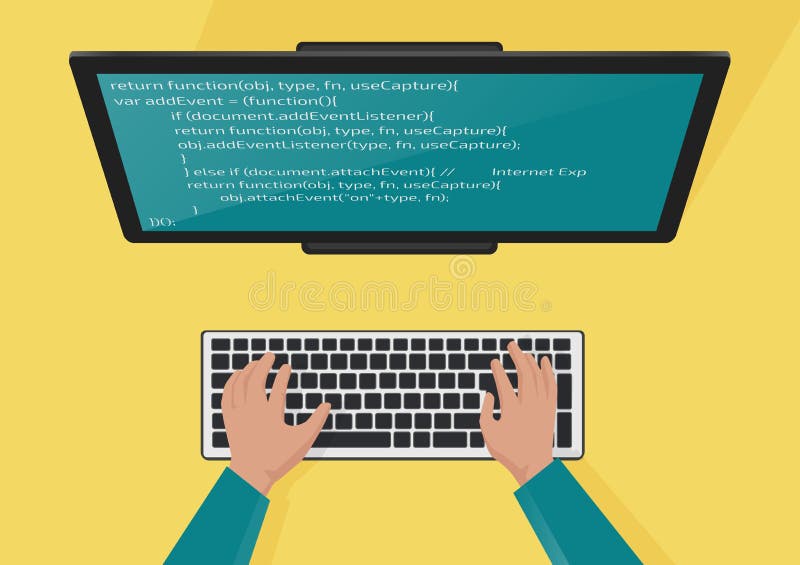Programming Web Development Concept Programmers Hands On The Keyboard