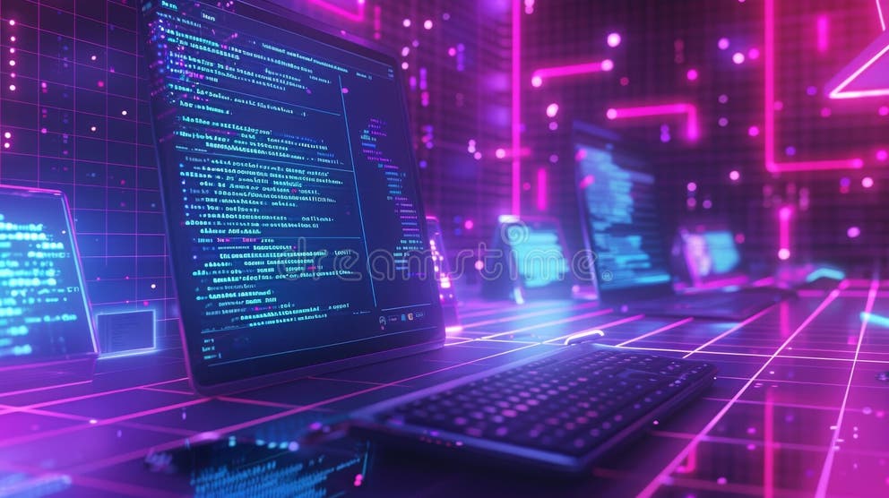 Programming, Web Development, Software Development Concept. API Program Cod Stock Illustration ...