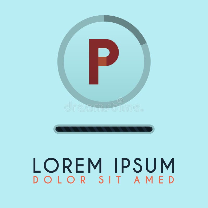 Progreso Logo Templates De La Inicial De La Letra De P Ilustración del ...