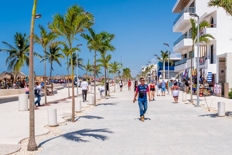 Boardwalk Next To the Beach at Progreso, a Popular Beach Town Near ...